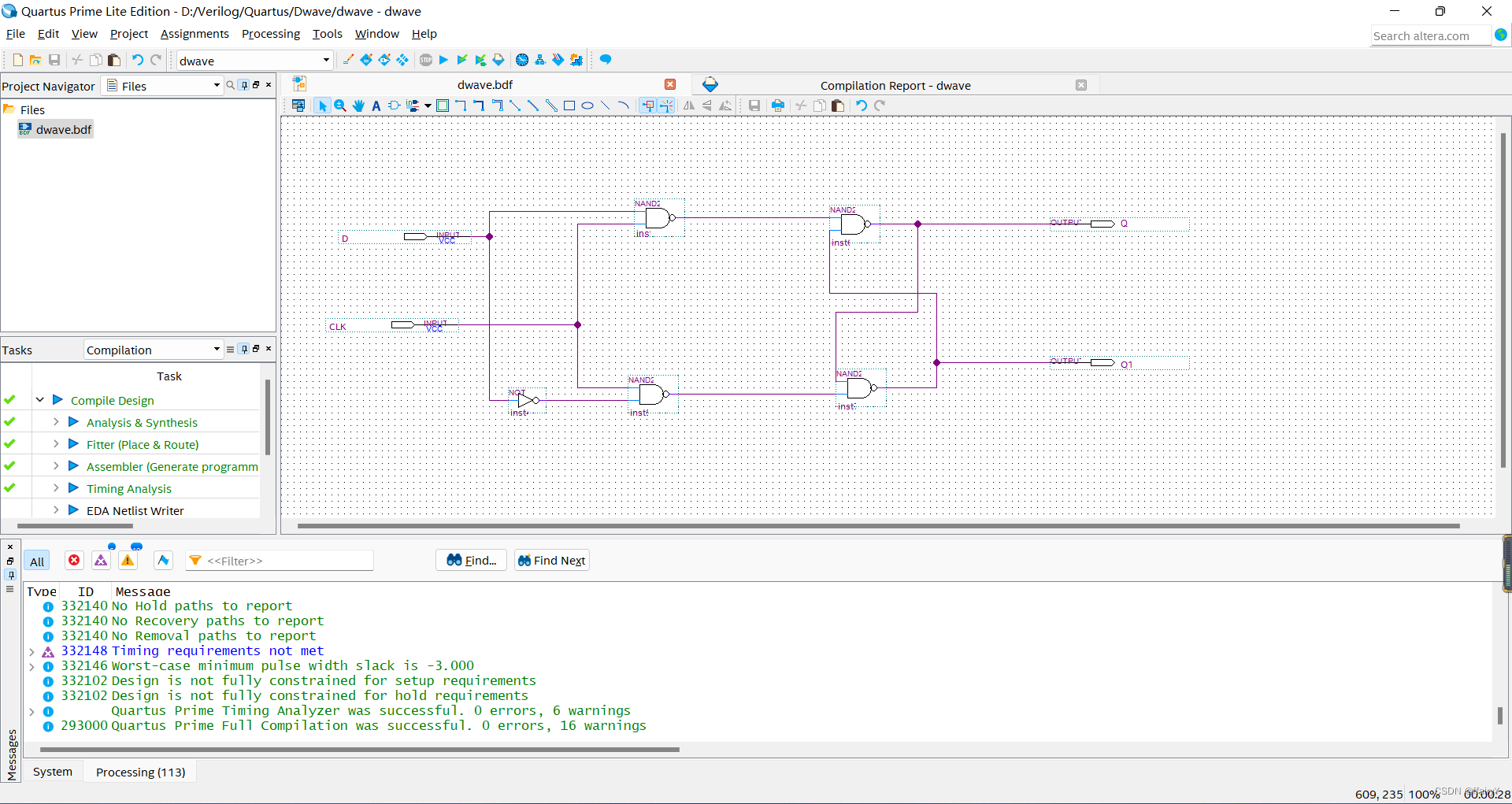 Quartus中D触发器入门_quartus dff-CSDN博客