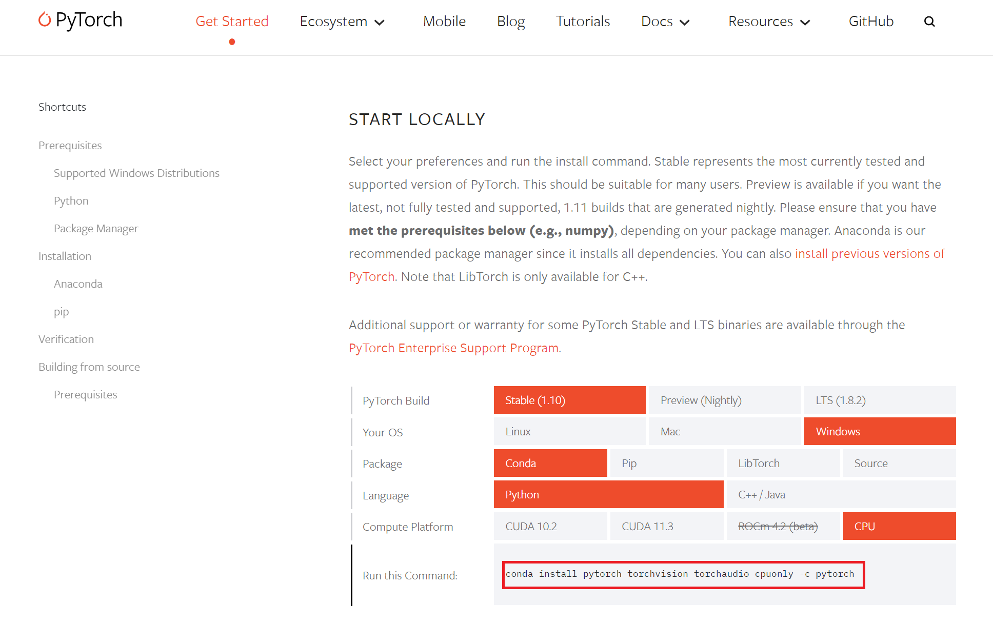 PyTorch 安装（非英伟达显卡+win10+Python3.8）_python3.8安装pytorch-CSDN博客