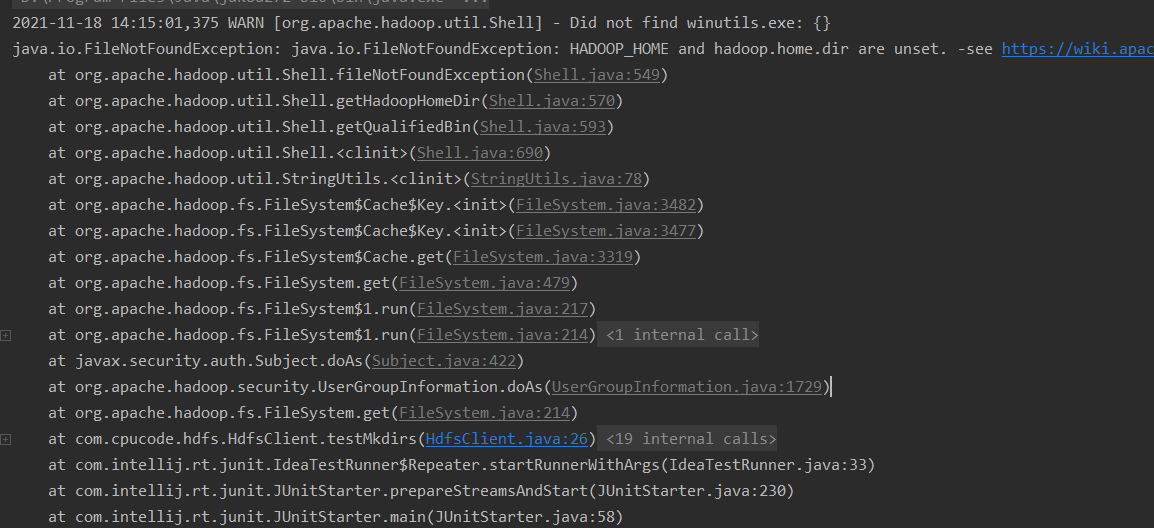 Filenotfoundexception Filenotfoundexception Hadoophome And 