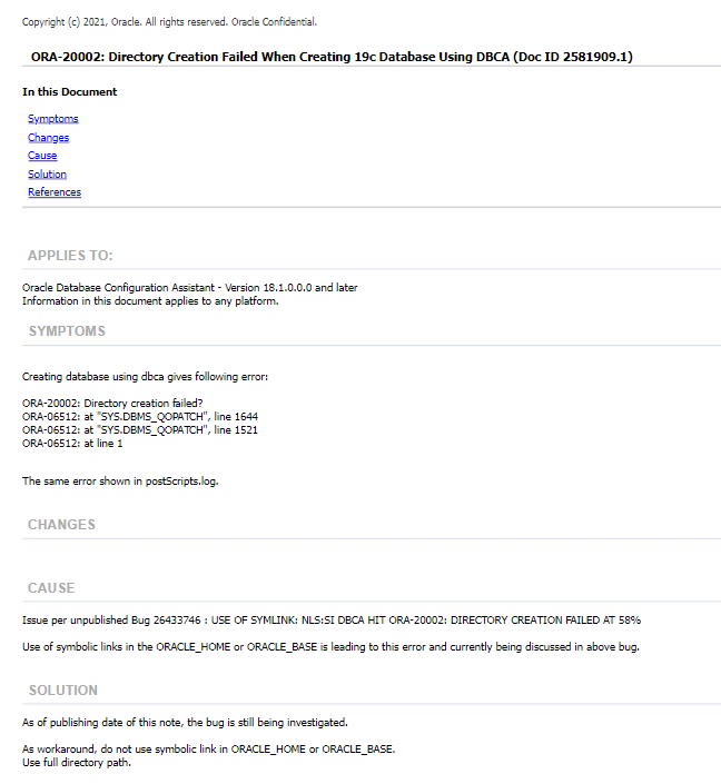 bug:ORA-20002: Directory creation failed-CSDN博客