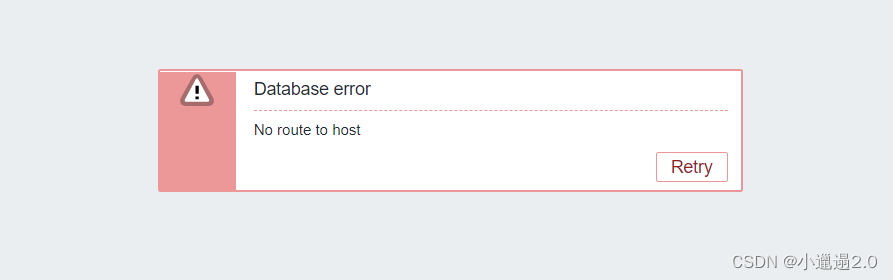 zabbix报错：Database error ，No route to host_zabbix database error-CSDN博客