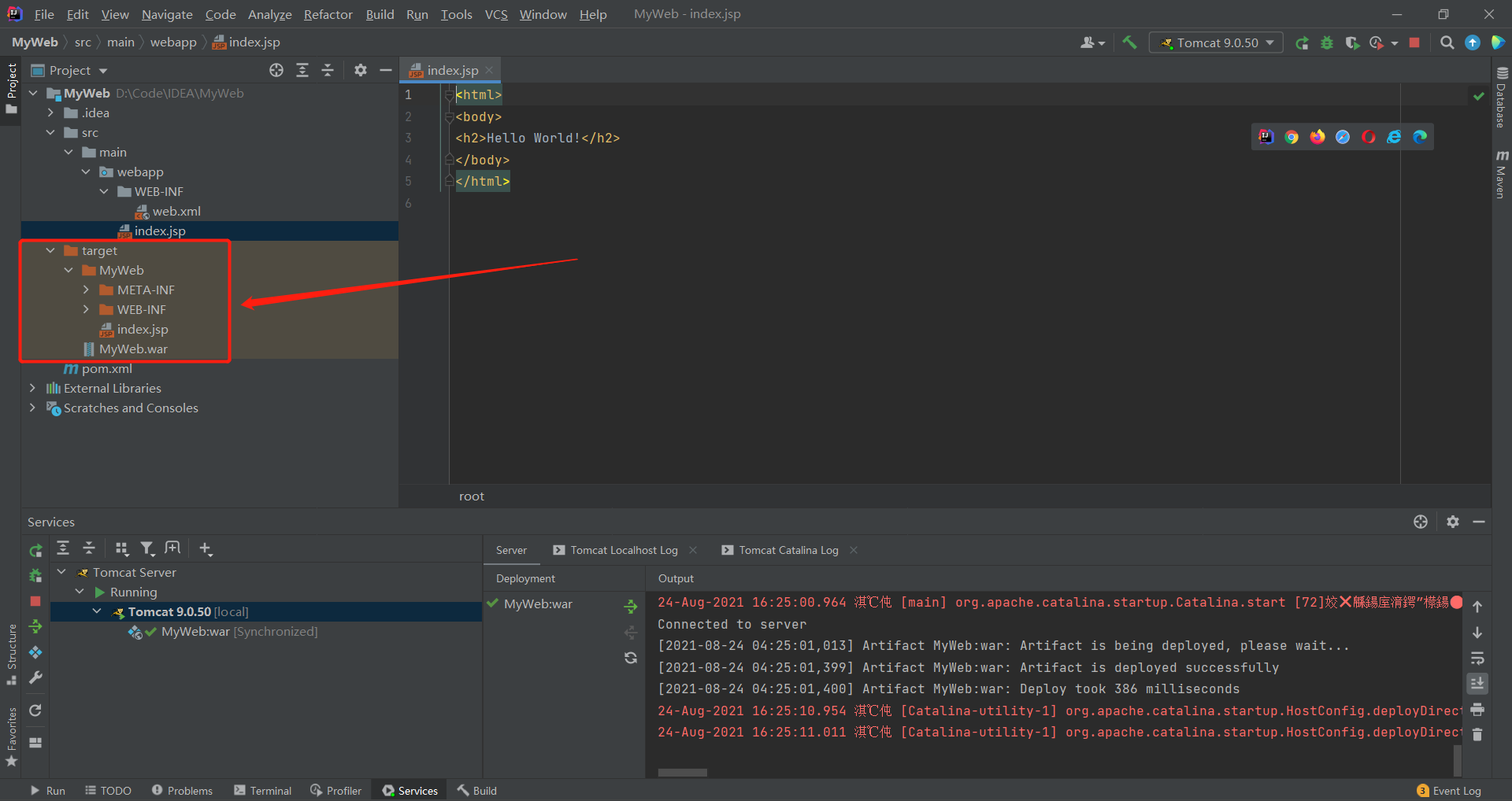 IDEA打包JavaWeb的War包并部署到Tomcat_idea tomcat 打war包-CSDN博客