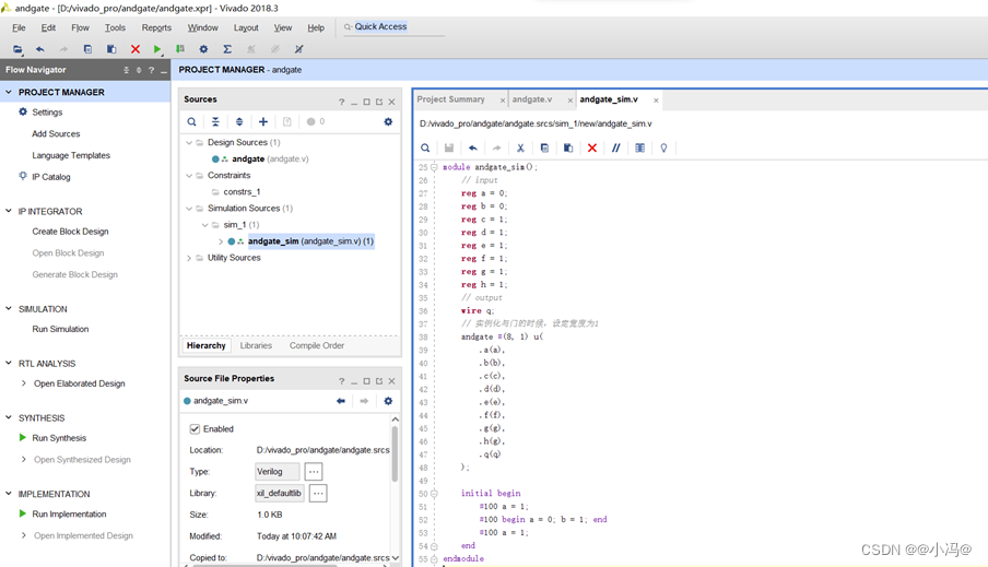 VIVADO 工具与 Verilog 语言之与门IP核设计_verilog ip核-CSDN博客
