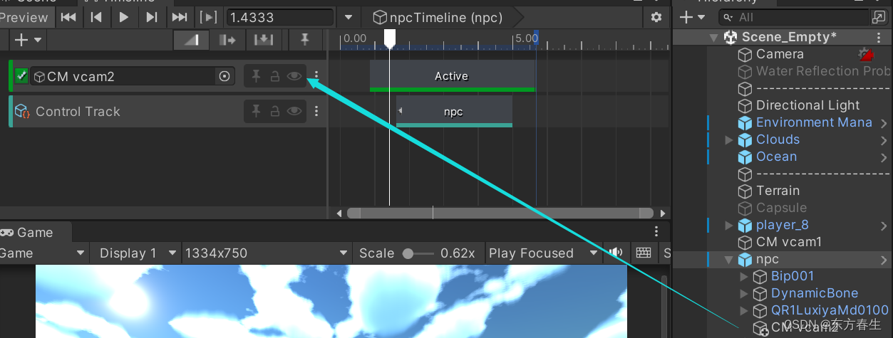 【Unity实现聊天】TimeLine实现虚拟相机转向NPC，并弹出对话_unity timeline 对话-CSDN博客