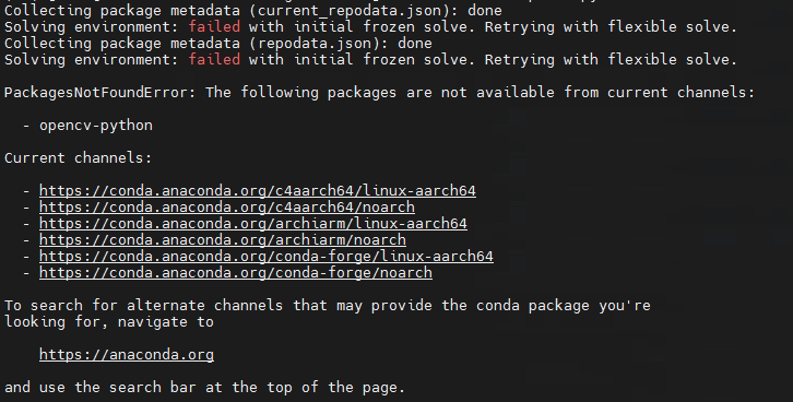 Solving Environment Failed With Initial Frozen Solve Retrying With Flexible Solve解决方法 Csdn博客 
