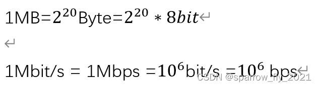 单位换算：MB=?B，Mbps=？bps_bps换算成mb是多少-CSDN博客