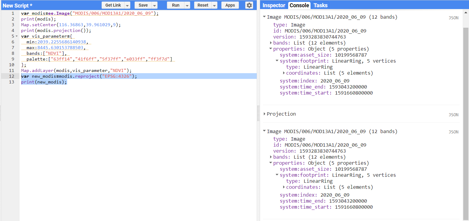 Google Earth Engine谷歌地球引擎GEE地理坐标系与投影坐标系变换与重投影-CSDN博客