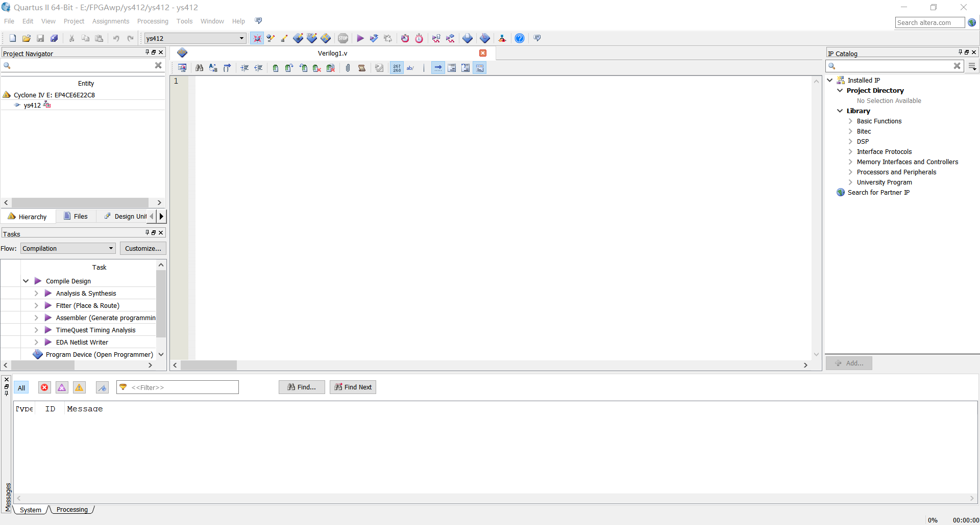 FPGA Quartus II 使用教程及编写第一个FPGA程序点亮LED灯_根据实验原理和源程序,如果希望控制1个led灯的亮或暗quartus-CSDN博客