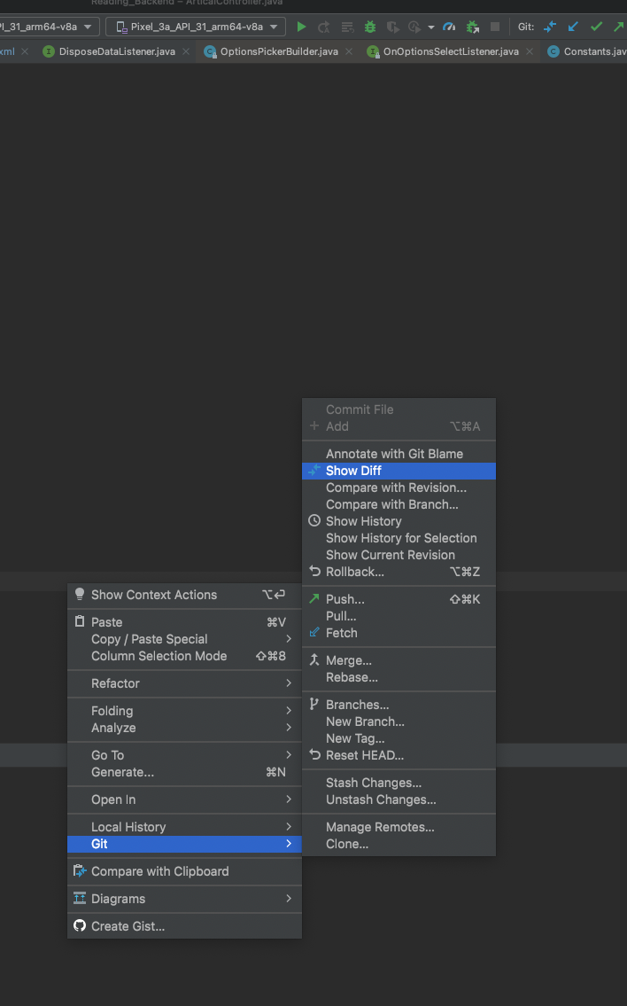 【IDEA】在导航栏添加show diff键_idea show diff-CSDN博客