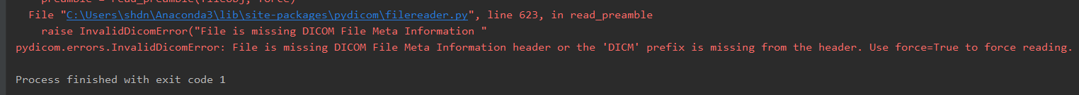 【python】读取dicom文件报错pydicom.errors.InvalidDicomError_pydicom.errors.invaliddicomerror: file is ...