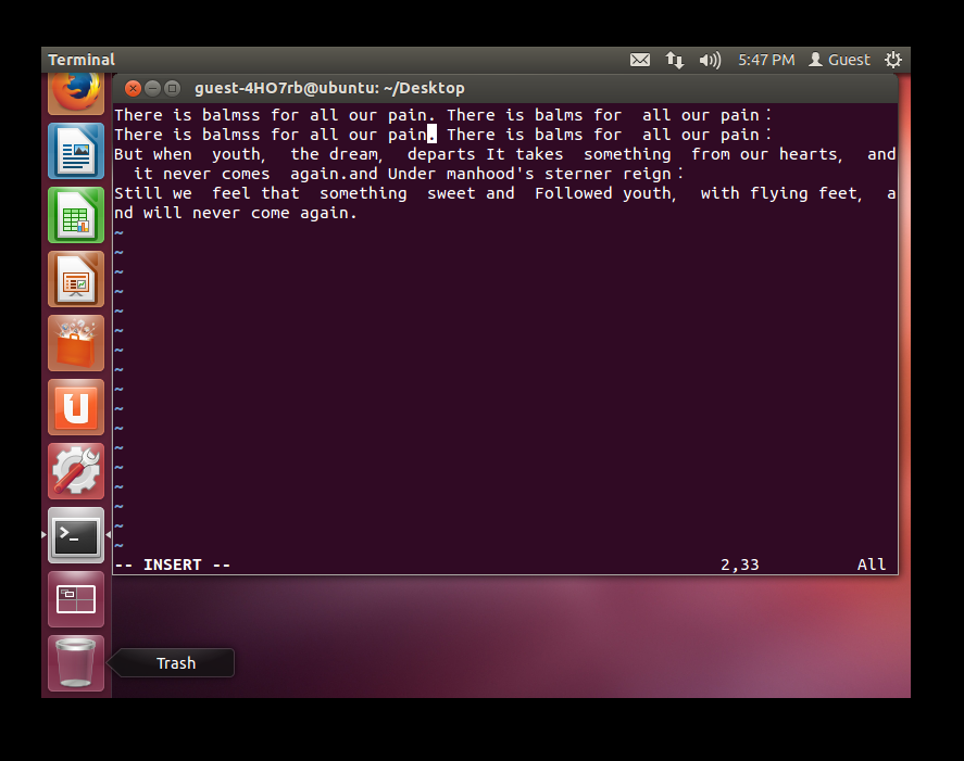 linux课程--实验三 vi 基本操作_通过指定指令的 vi 操作练习,使读者能够熟练使用 vi 中的常见操作,并且熟悉 vi 的-CSDN博客