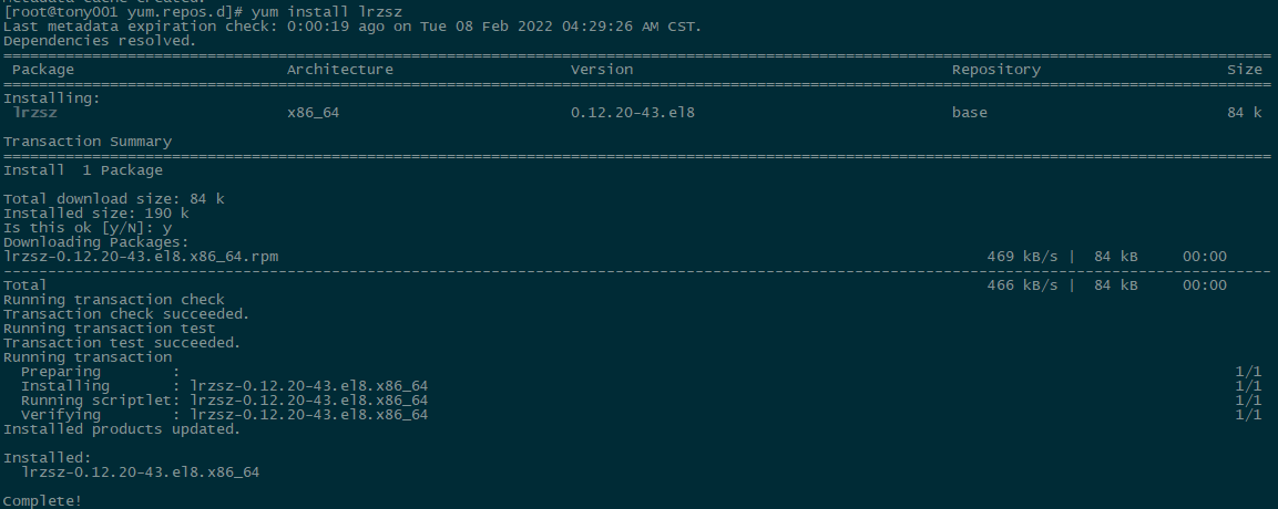 linux下yum无法安装lrzsz，Error: Failed to download metadata for repo ‘appstream‘: Cannot prepare ...