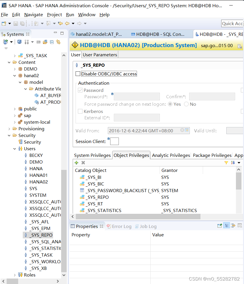 SAP HANA（内存数据库）建模学习记录-1（问题解决再更新）_建立hana数据库-CSDN博客