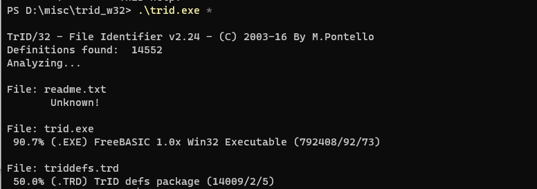 文件类型识别工具：TrID(trid)下载安装及使用-CSDN博客