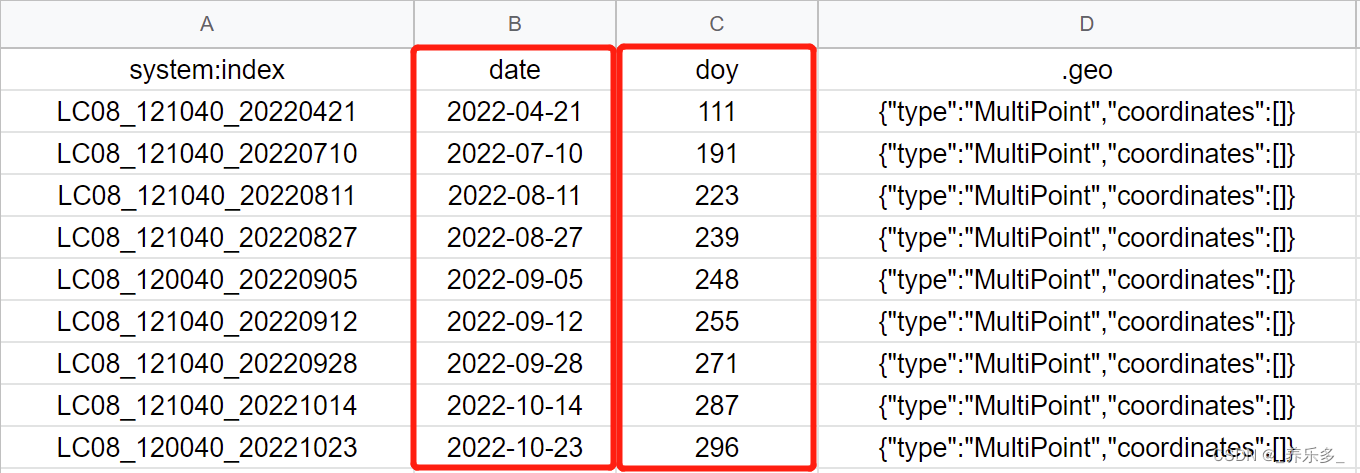 GEE：获取使用的影像时间，并下载到csv_gee 如何查看处理的影像的时间-CSDN博客
