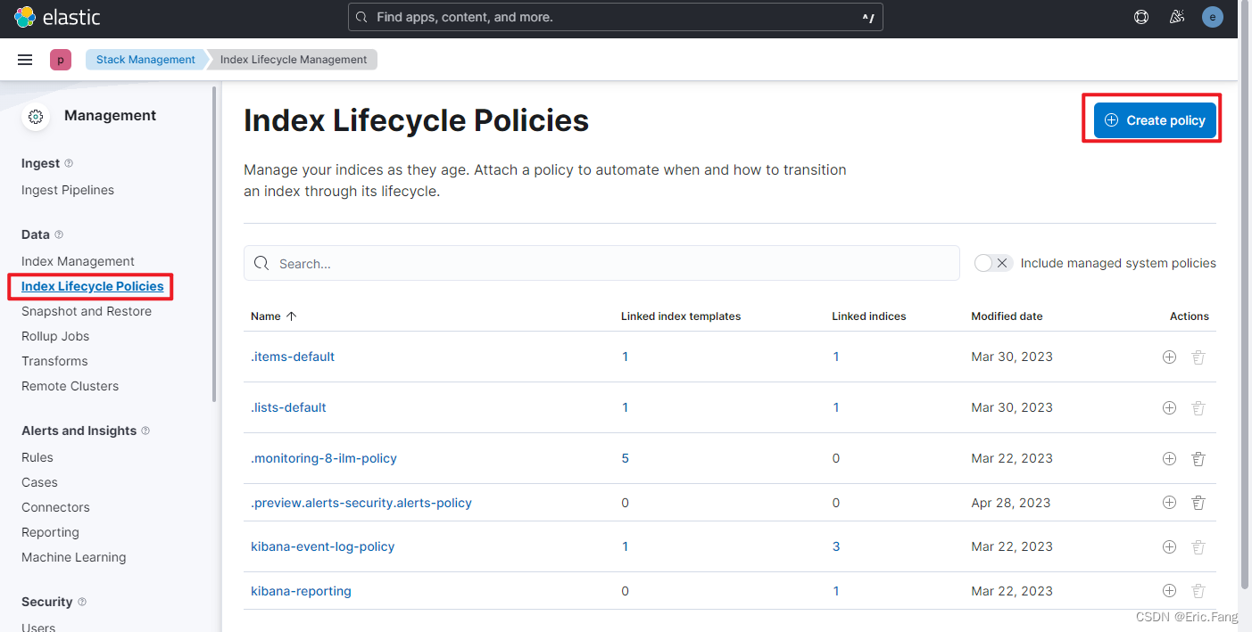 Kibana配置删除过期数据（Index Lifecycle Policies）_kibana index lifecycle policies-CSDN博客
