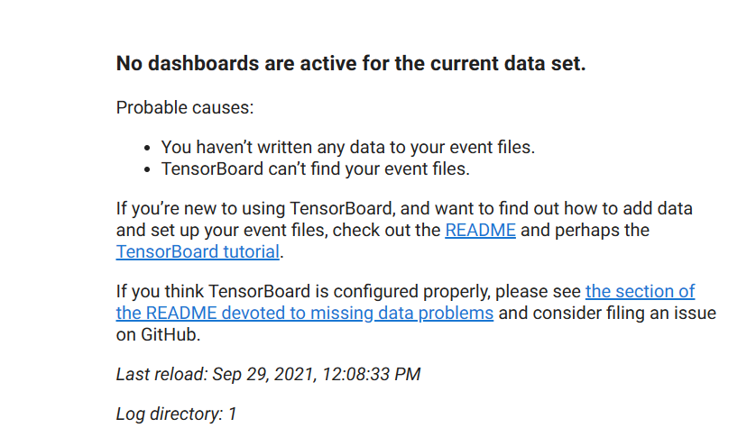 tensorboard显示无数据解决方法No scalar data was found 以及终端命令tensorboard --logdir logs无反应_no scalar data ...