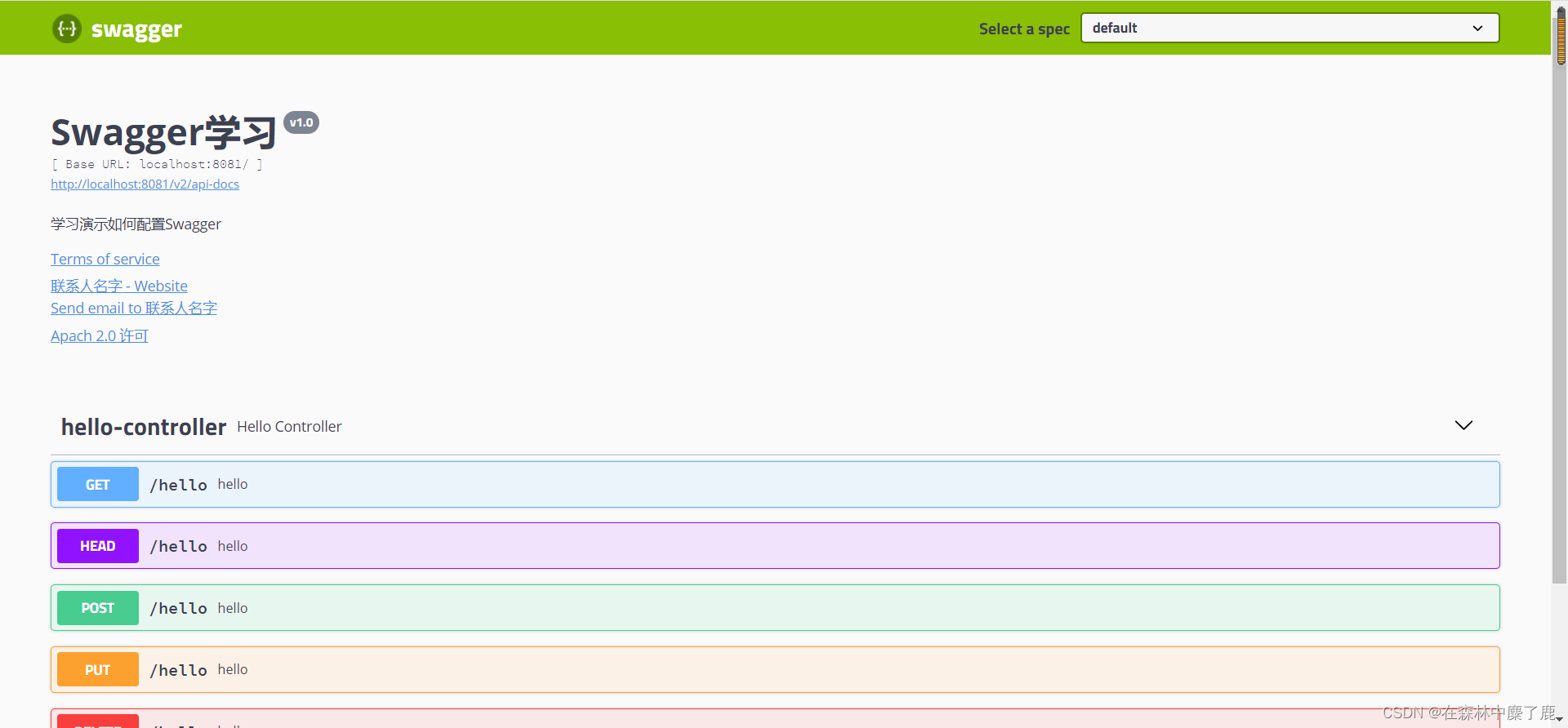 Swagger (二) --------- 配置 Swagger_swagger开关-CSDN博客