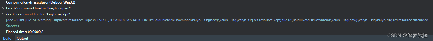 Delphi 11.3 [dcc32 Hint] H2161 Warning: Duplicate resource: Type VCLSTYLE, ID WINDOWSDARK；如何消去 ...