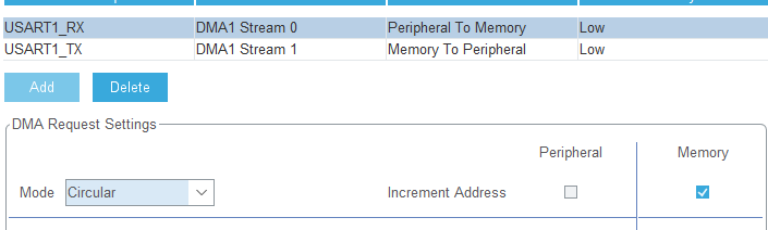 STM32CUBEMX配置教程（九）STM32串口DMA收发数据_cubemx选择引脚变黄-CSDN博客