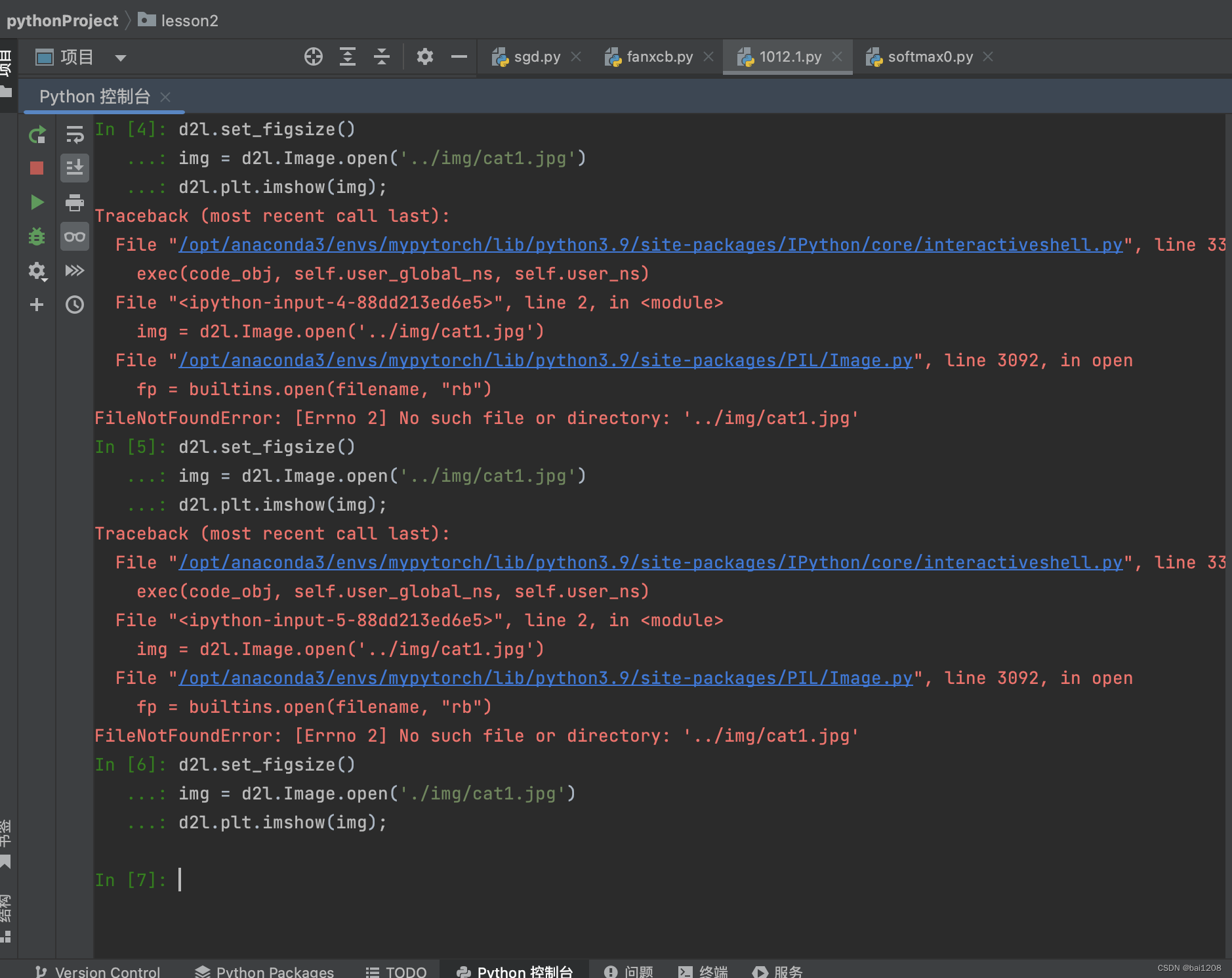 img = d2l.Image.open(‘../img/cat1.jpg‘) 路径错误问题-CSDN博客