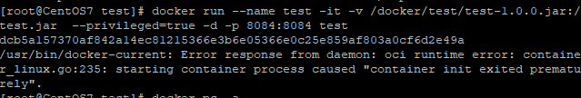 container_linux.go:235: starting container process caused “container init exited prematurely“-CSDN博客