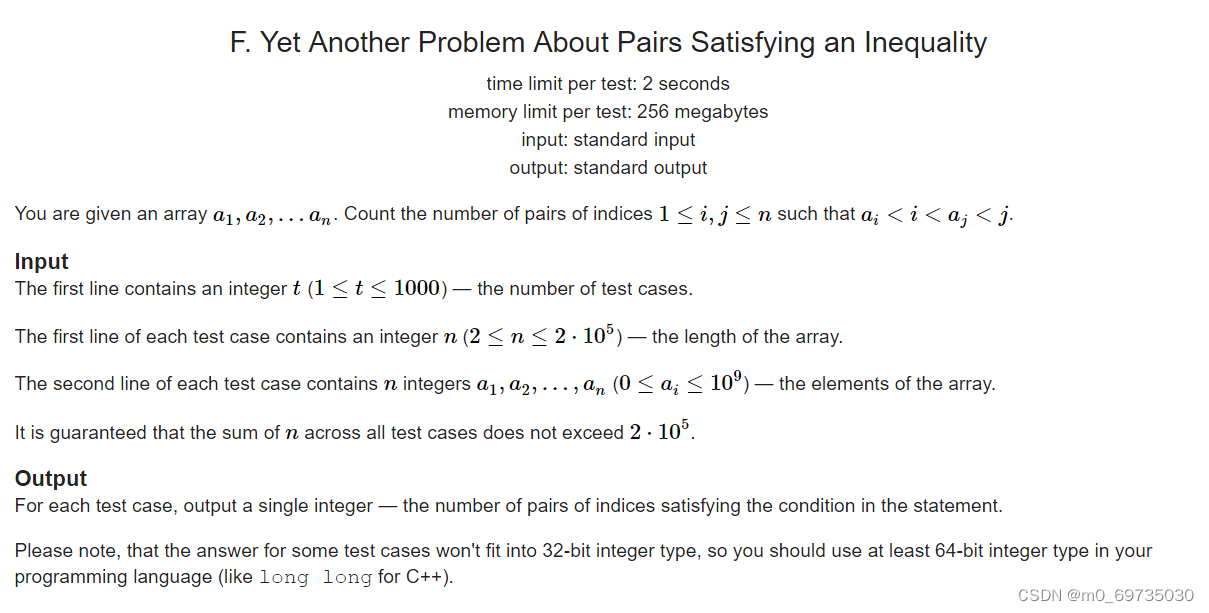 codeforces 1703F. Yet Another Problem About Pairs Satisfying an Inequality-CSDN博客
