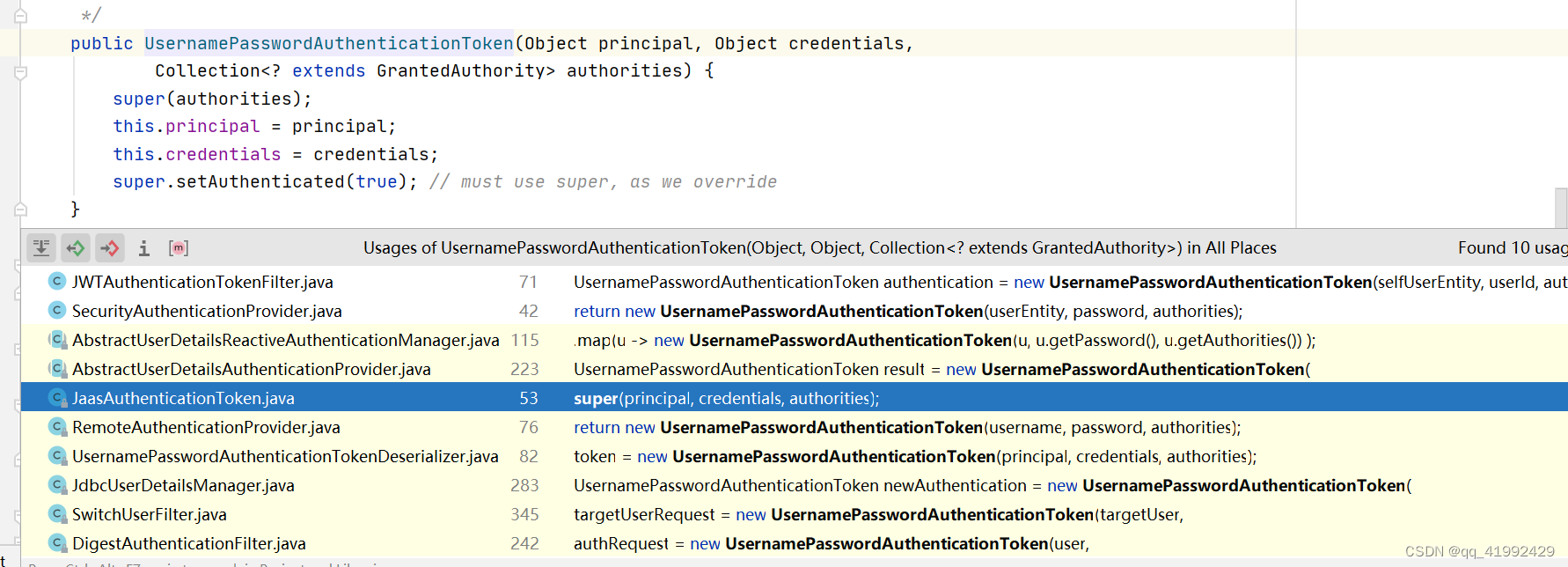 authentication.getPrincipal()为什么总是返回username而不是UserDetails的实现类-CSDN博客