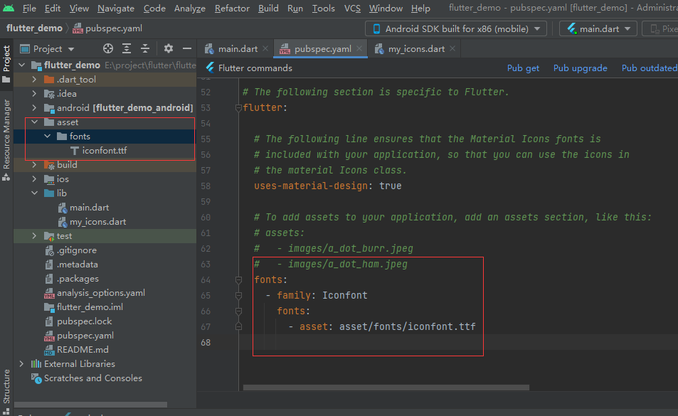 flutter项目引入iconfont【阿里巴巴图标】的图标_flutter3 iconfont-CSDN博客