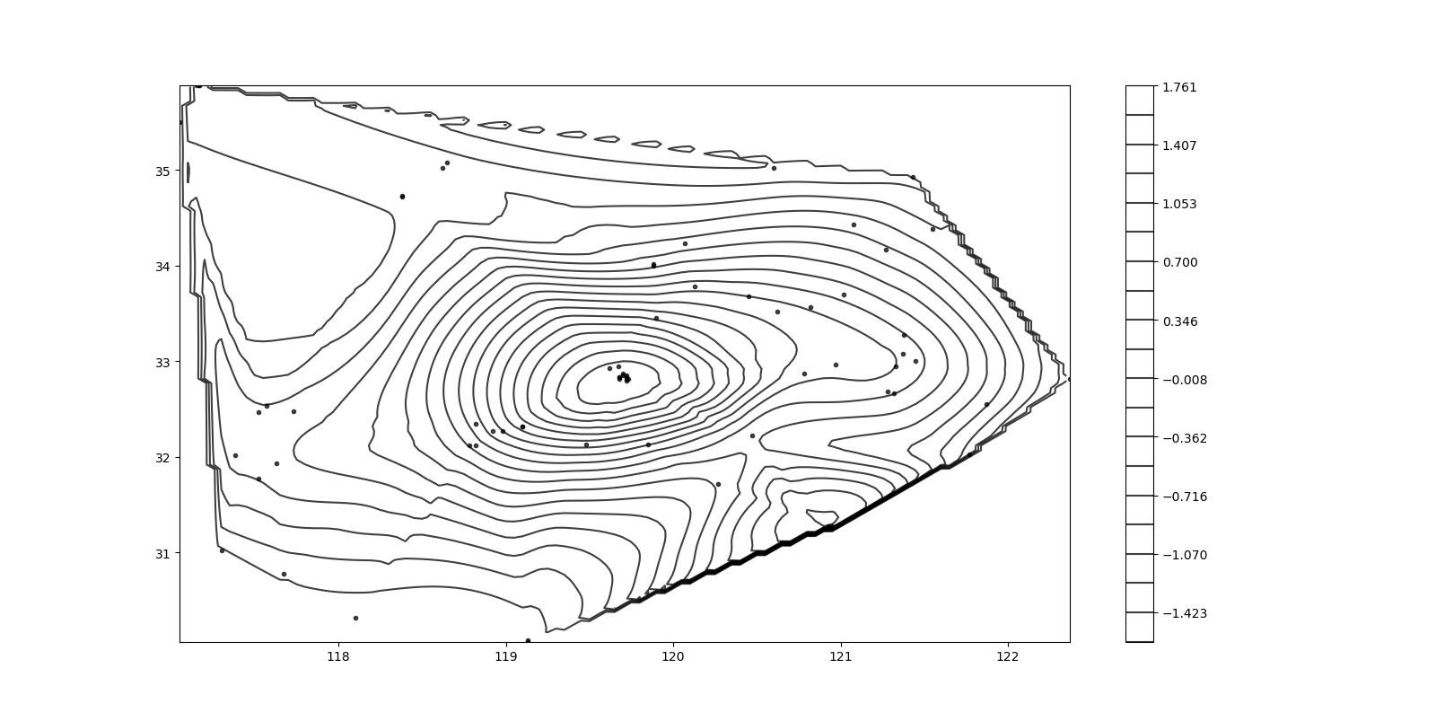 Scipy中griddata（）函数解决等高线不闭合的办法_griddata 空值-CSDN博客