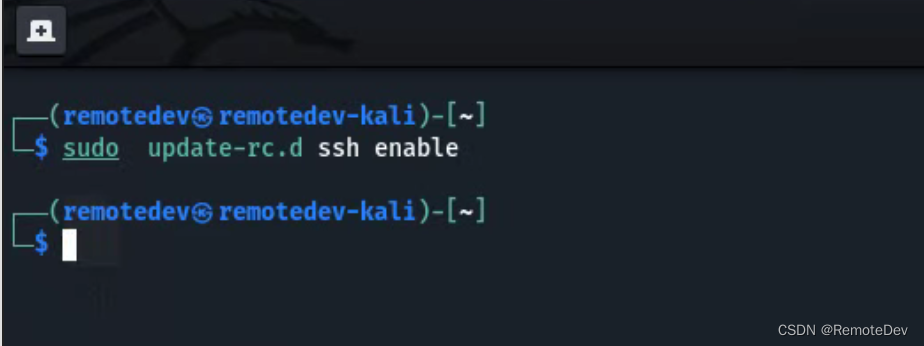 kali安装openssh-server支持远程ssh登陆_打开终端,输入命令“sudo apt-get install openssh-server”(如果是-CSDN博客