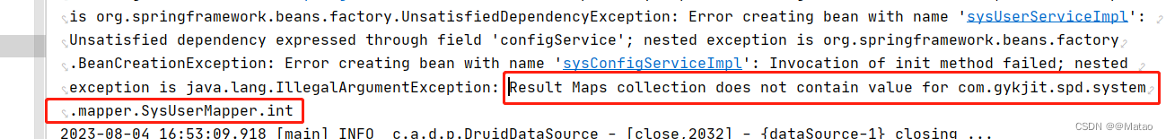 springboot启动报错Invocation of init method failed； nested exception is java.lang ...