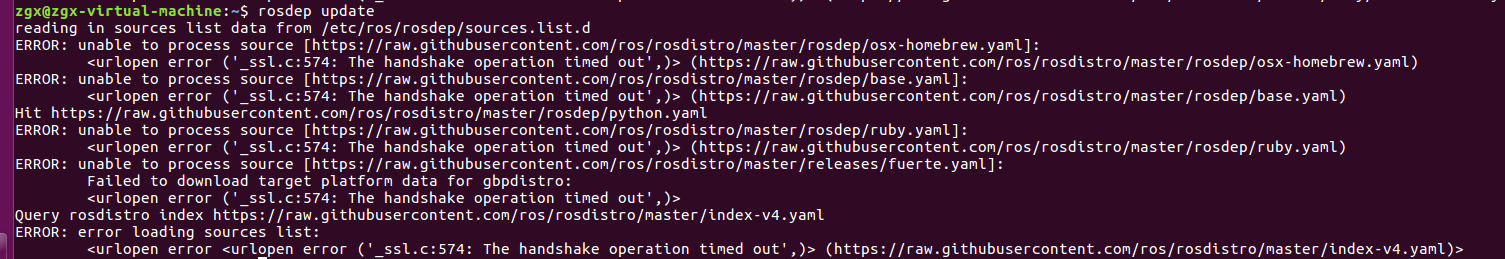 运行rosdep update报错：ERROR: unable to process source [https://raw.githubusercontent.com/ros ...