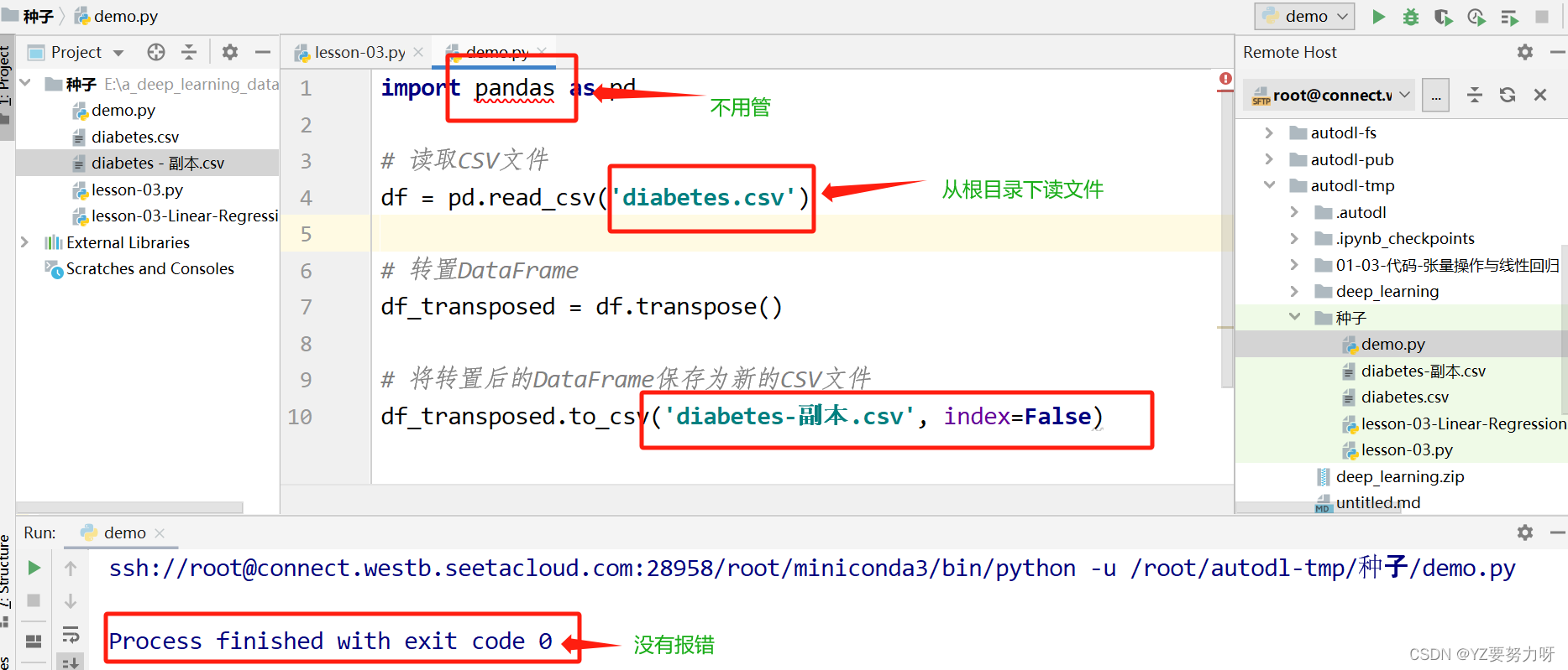 Pycharm使用AutoDL租卡远程调试代码_autodl调试-CSDN博客