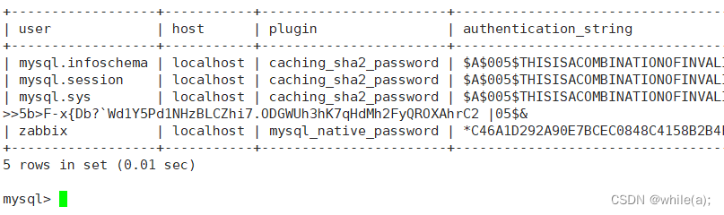 [Z3001] connection to database ‘zabbix‘ failed: [2059] Authentication plugin ‘caching_sha2 ...