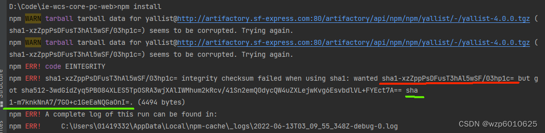 Npm Install Checksum Failed问题 Npm Checksum Failed Csdn博客
