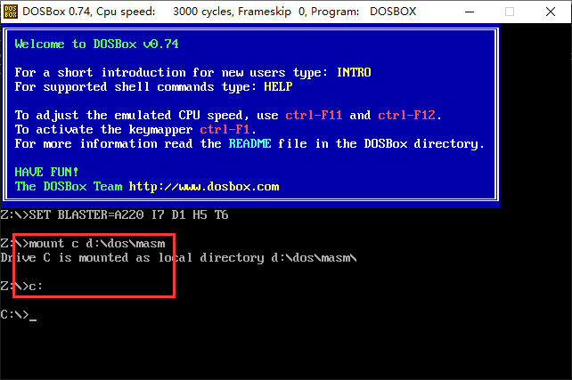 win10 64-bit configuration assembly language environment (dosbox+masm) - Programmer Sought