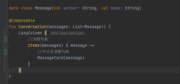 Jetpack Compose实现简单聊天列表composetutorialtheme Csdn博客 