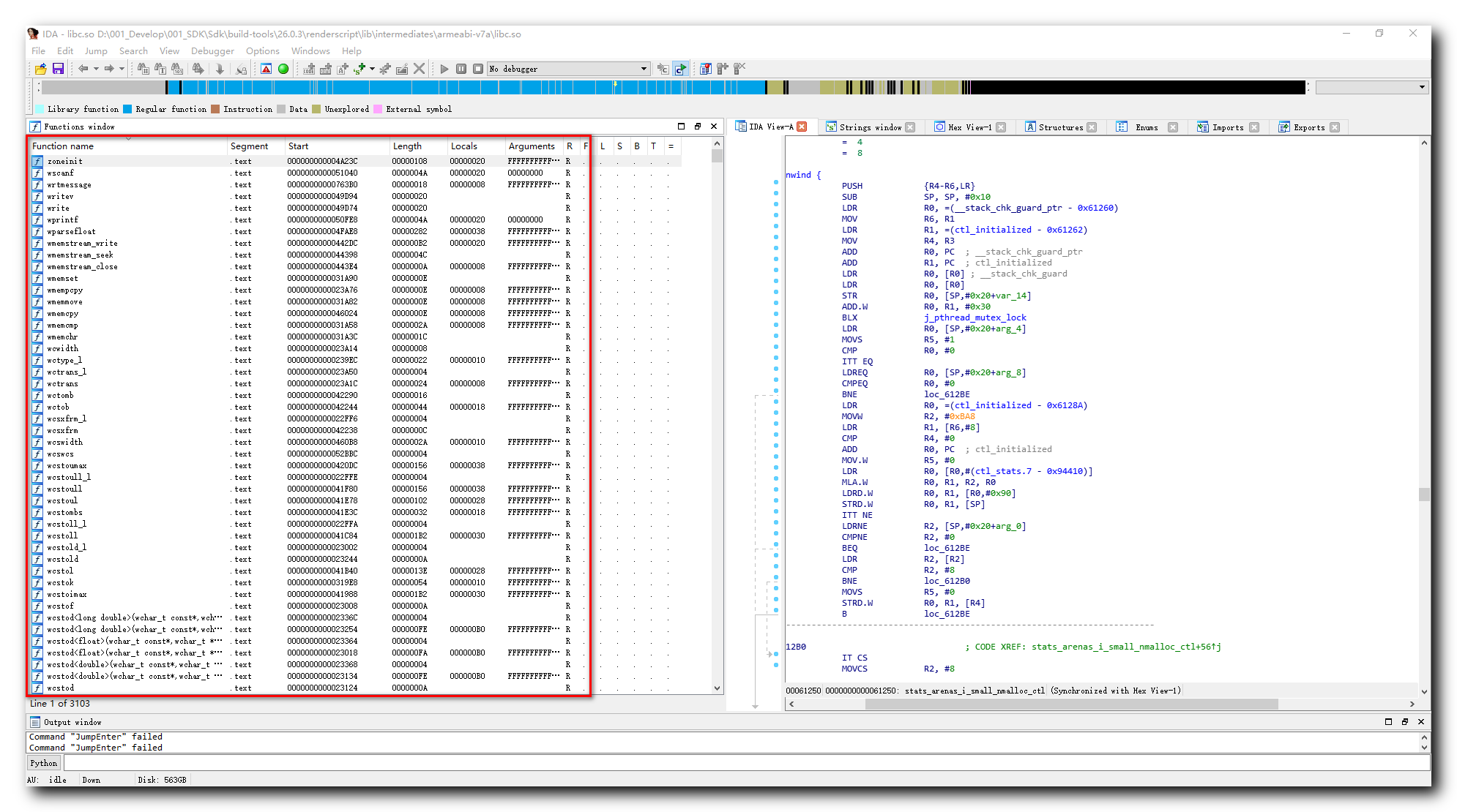 【Android 逆向】IDA 工具使用 ( 函数窗口 Function window | 创建引用图 Xrefs graph to | 创建调用图 Xrefs graph from ...