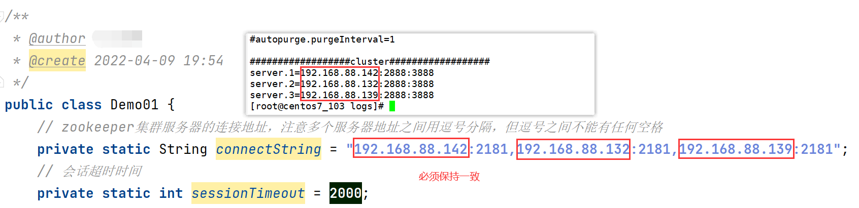 使用客户端API连接zookeeper报错“ConnectionLossException: KeeperErrorCode = ConnectionLoss for /“-CSDN博客