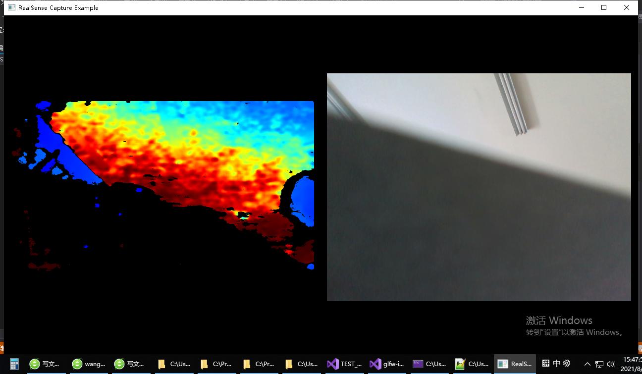 Intel Realsense D435 C/C++调用code examples（附代码）（坑坑坑坑坑！！！）（opencv显示图片反色解决）_c++获取d435左右目图像-CSDN博客