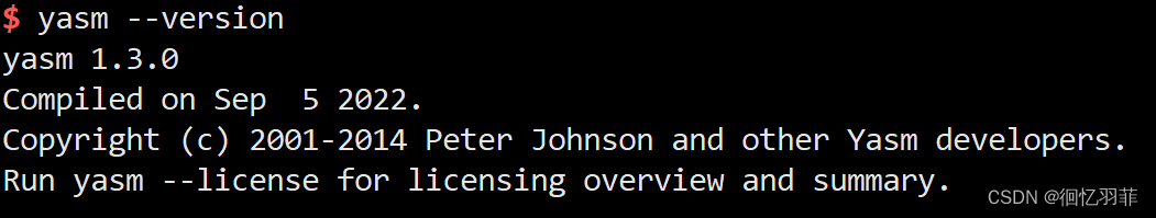 学习在linux系统中使用安装包安装ffmpeg_查看yasm版本-CSDN博客