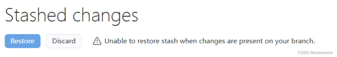Unable to restore stash when changes are present on your branch_在github desktop 报 unable to pull ...