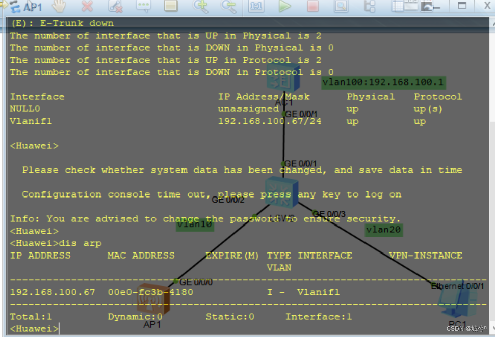 学习随笔：ENSP:AC+AP简单配置_ensp ac ap-CSDN博客