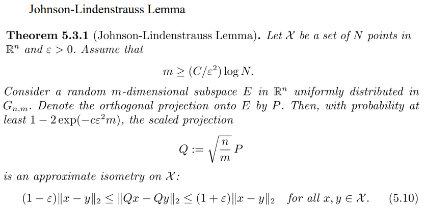 Johnson–Lindenstrauss Lemma_johnsen-lindenstrauss-CSDN博客