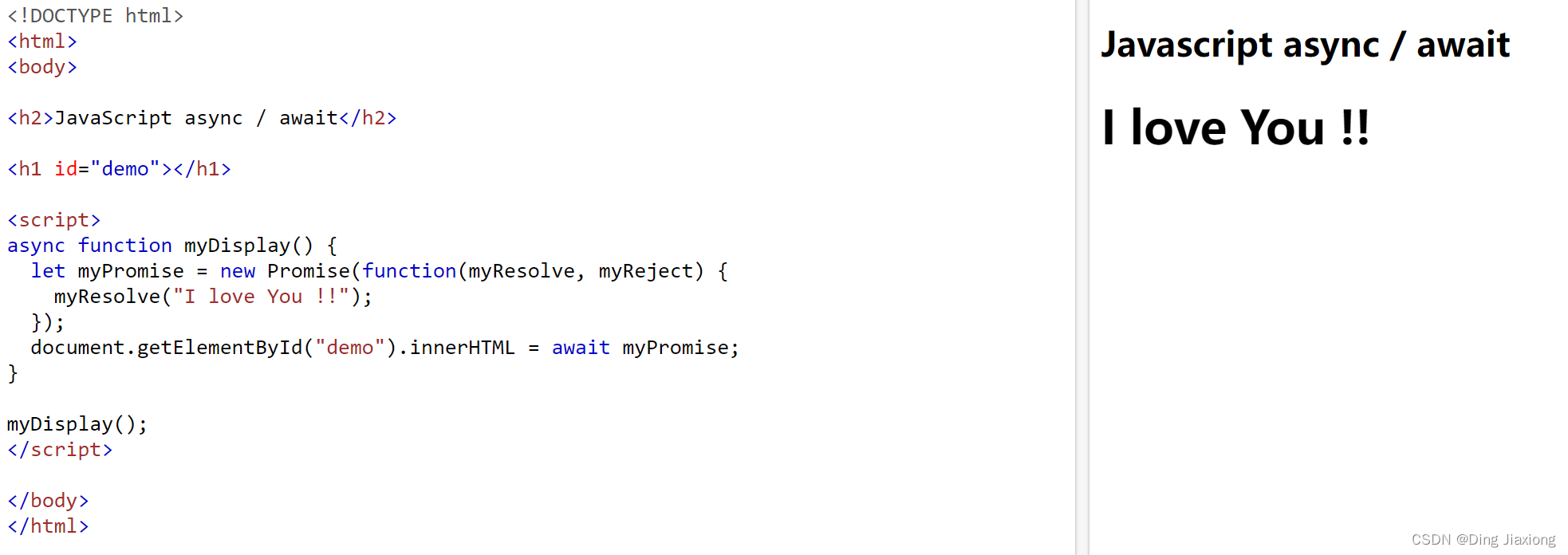 JavaScript 66 JavaScript Async 66.4 JavaScript Async