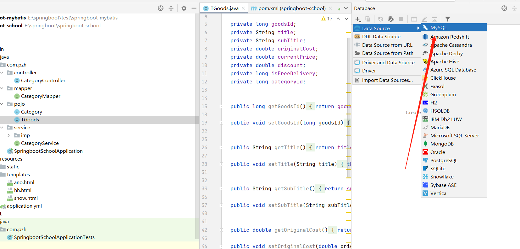 IDEA自动生成pojo实体-CSDN博客