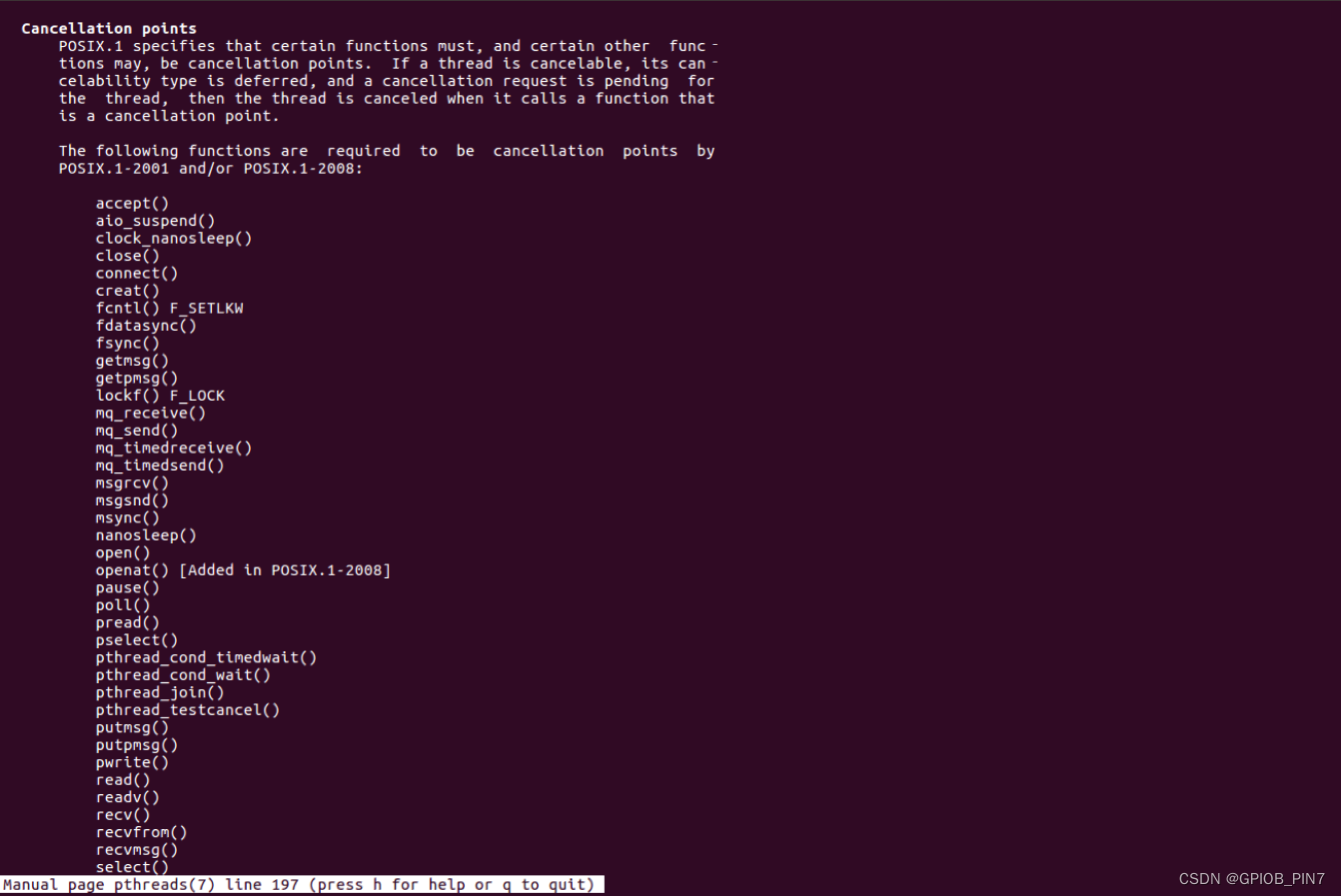 Linux线程(3)——pthread Cancel 取消一个线程 Pthread Cancel Csdn博客