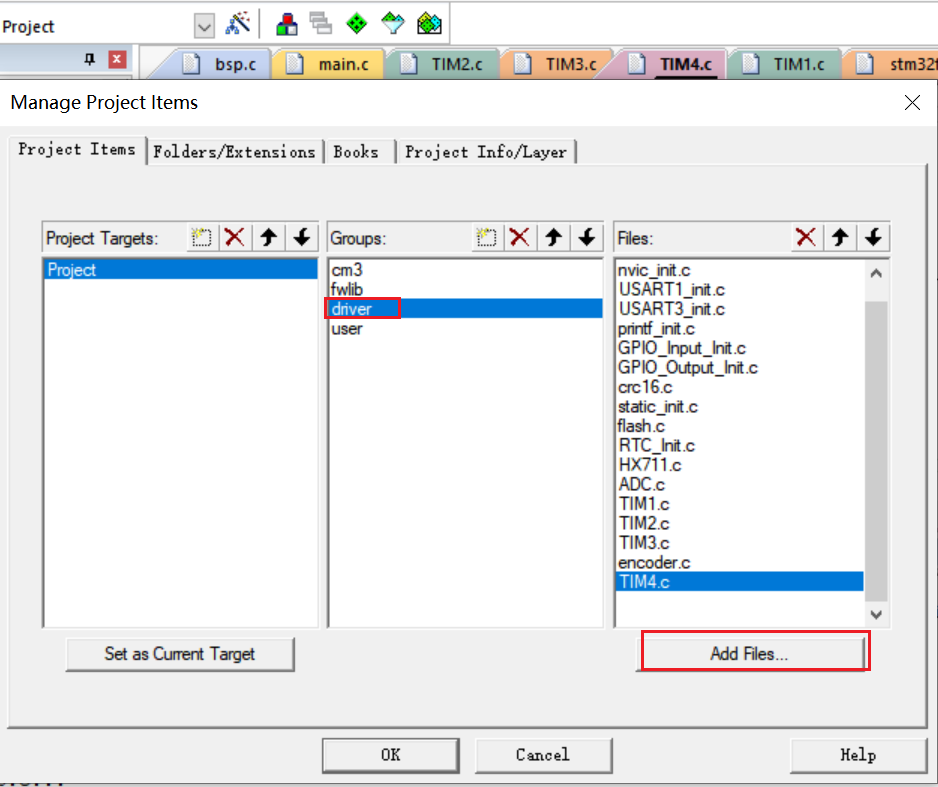 [Keil5]Error: L6218E: Undefined symbol TIM4_Init (referred from bsp.o)._errorl6218eundefined ...