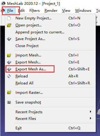 【meshlab使用指南】02、将处理后的文件另存为obj、ply等格式_meshlab保存-CSDN博客